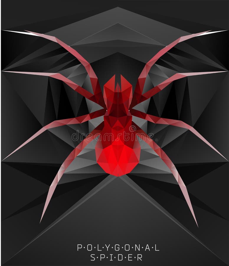 Polygonal Spider. Geometric Illustration Stock Vector - Illustration of ...