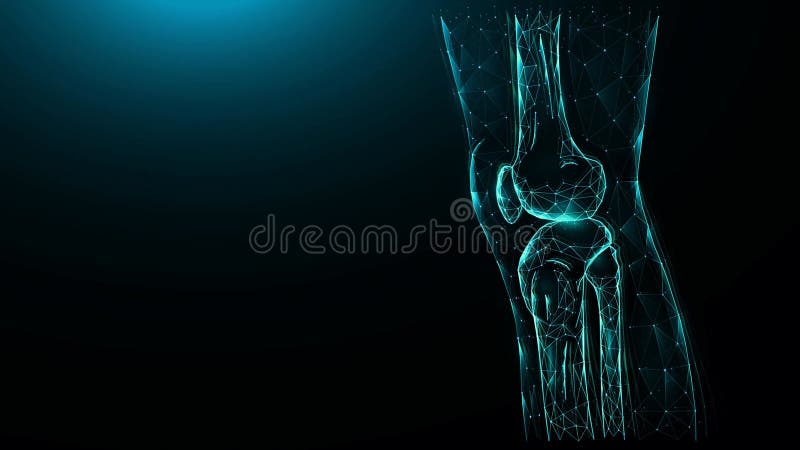 Human Knee Joint Animation with Medical Scan Background Stock Video ...