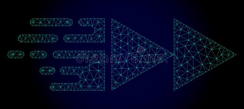 Move Polygonal Frame Vector Mesh with Fast Motion Effect Stock Vector ...
