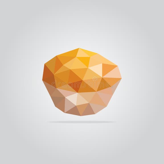 Polygonal Muffin Illustration Stock Illustration - Illustration of ...