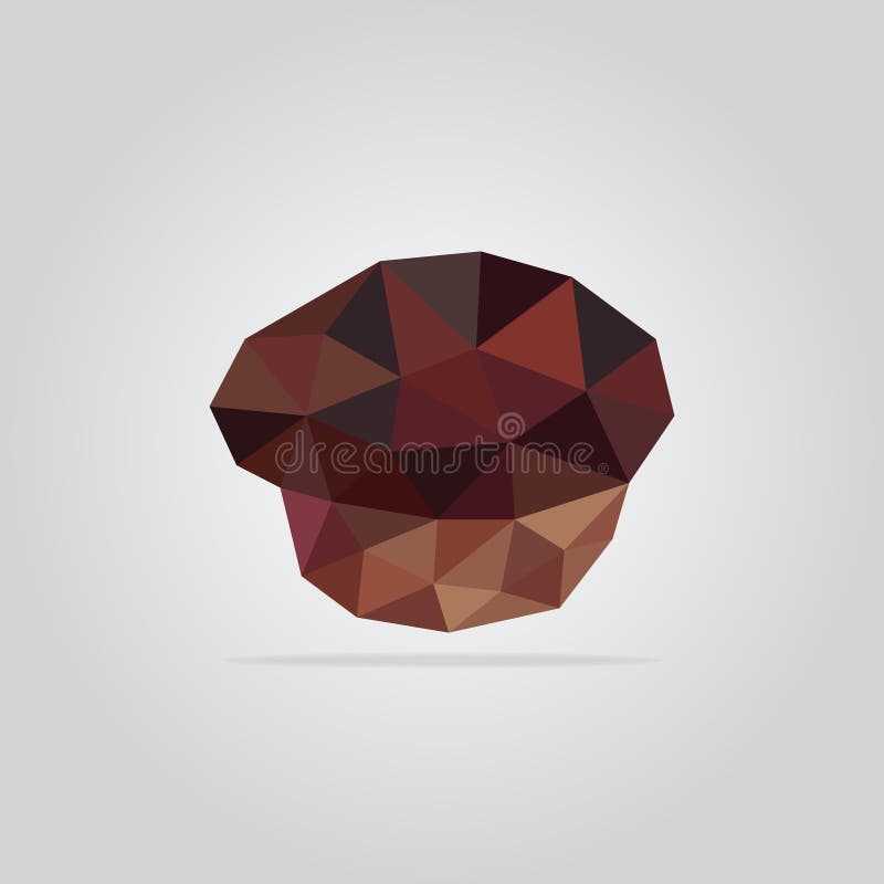 Polygonal Muffin Illustration Stock Illustration - Illustration of ...