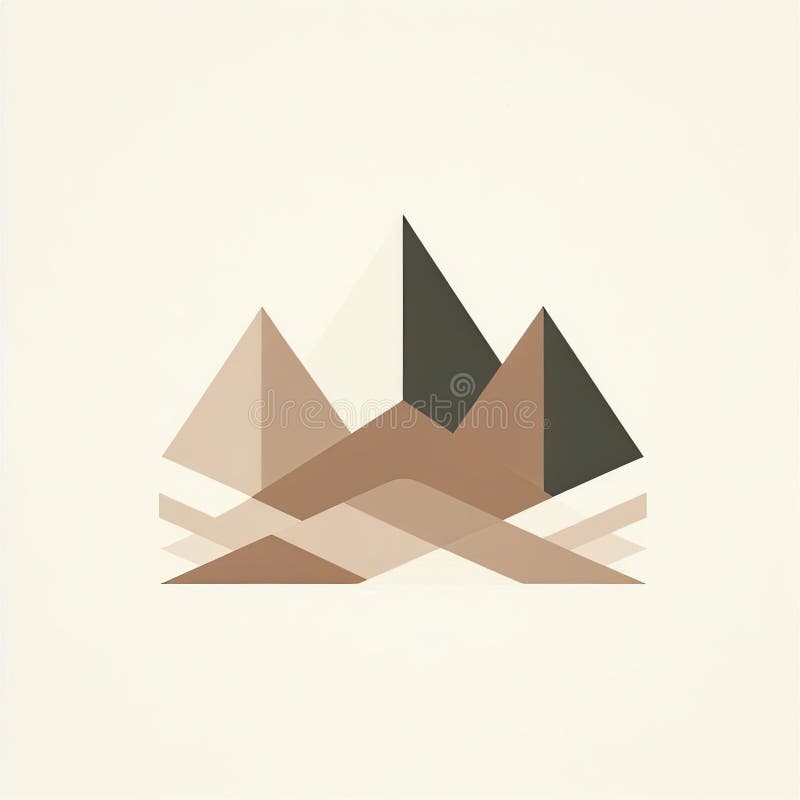 Polygonal Nature Scene with Geometric Peaks Stock Illustration ...