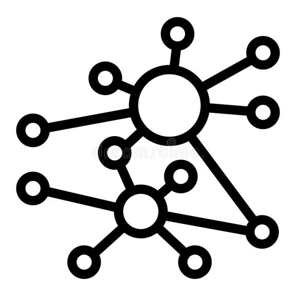 Polygonal Net Algorithm Line Icon, Neural Network Concept. Vector ...