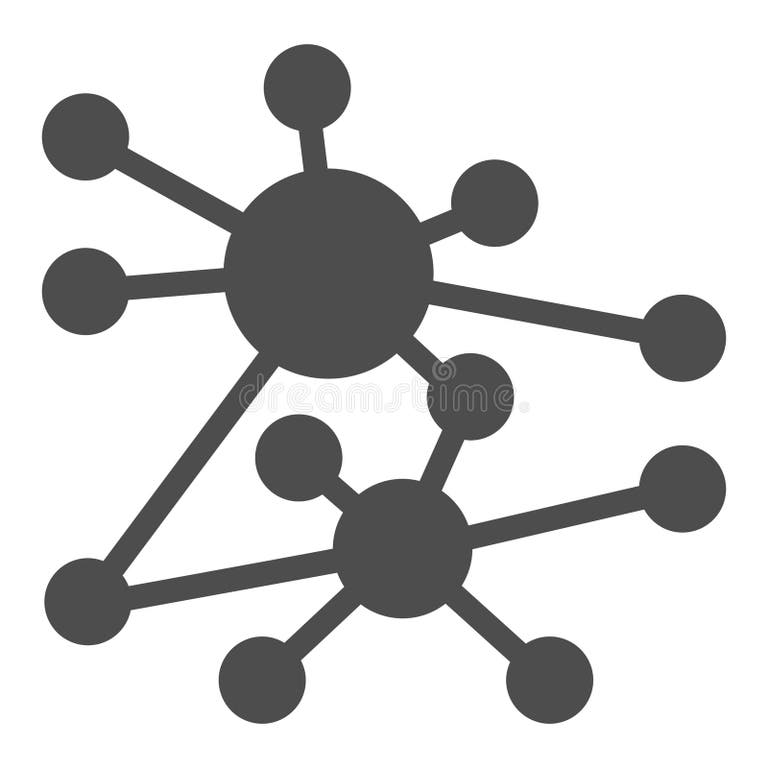 Polygonal Net Algorithm Solid Icon, Neural Network Concept. Vector ...