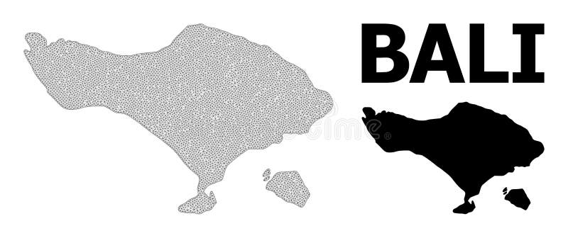 Network Map of Bali. Island Digital Connections. Stock Vector ...