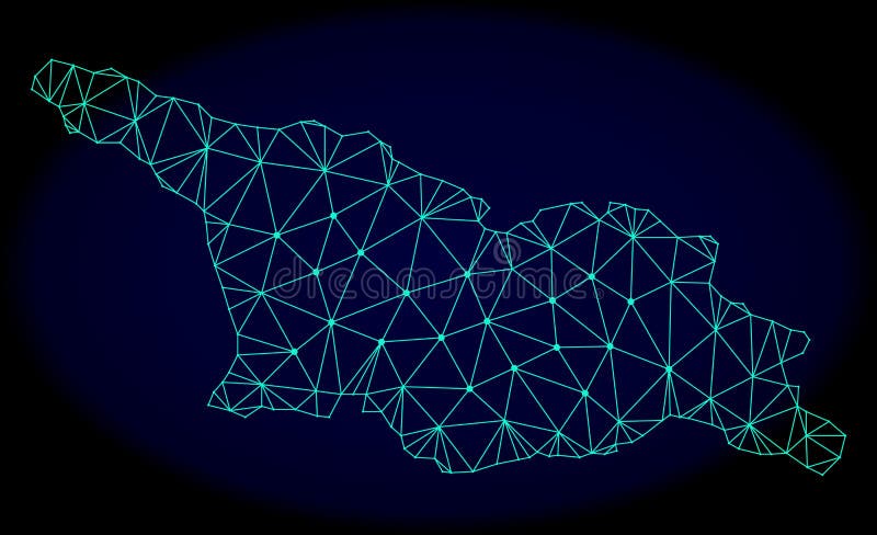 Polygonal Network Mesh Vector Abstract Map of Georgia Stock Vector ... Polygonal Network Mesh Vector Abstract Map of Georgia Stock Vector ...