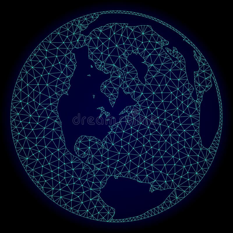 Polygonal Network Mesh Vector Map of Malaysian Sarawak Stock Vector ...