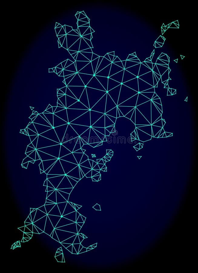 Polygonal Network Mesh Vector Abstract Map of Komodo Island Stock ... Polygonal Network Mesh Vector Abstract Map of Komodo Island Stock ...