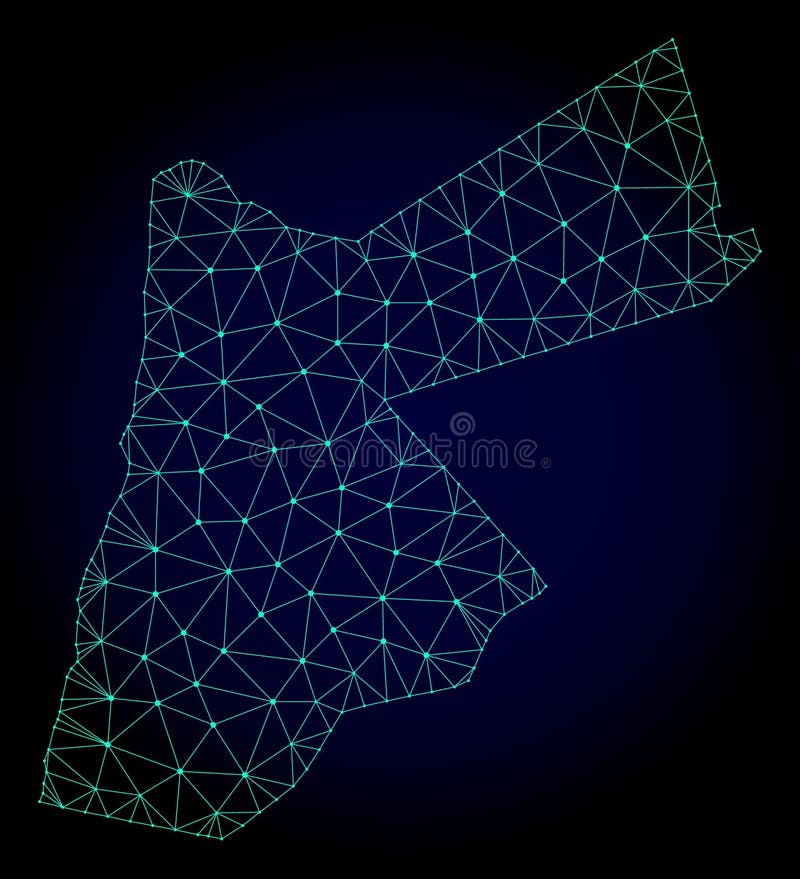Polygonal Network Mesh Vector Map of Jordan Stock Vector - Illustration ... Polygonal Network Mesh Vector Map of Jordan Stock Vector - Illustration ...