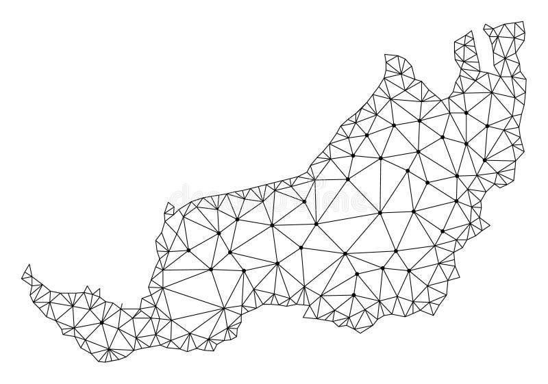 Polygonal Network Mesh Vector Map of Malaysian Sarawak Stock Vector ... Polygonal Network Mesh Vector Map of Malaysian Sarawak Stock Vector ...