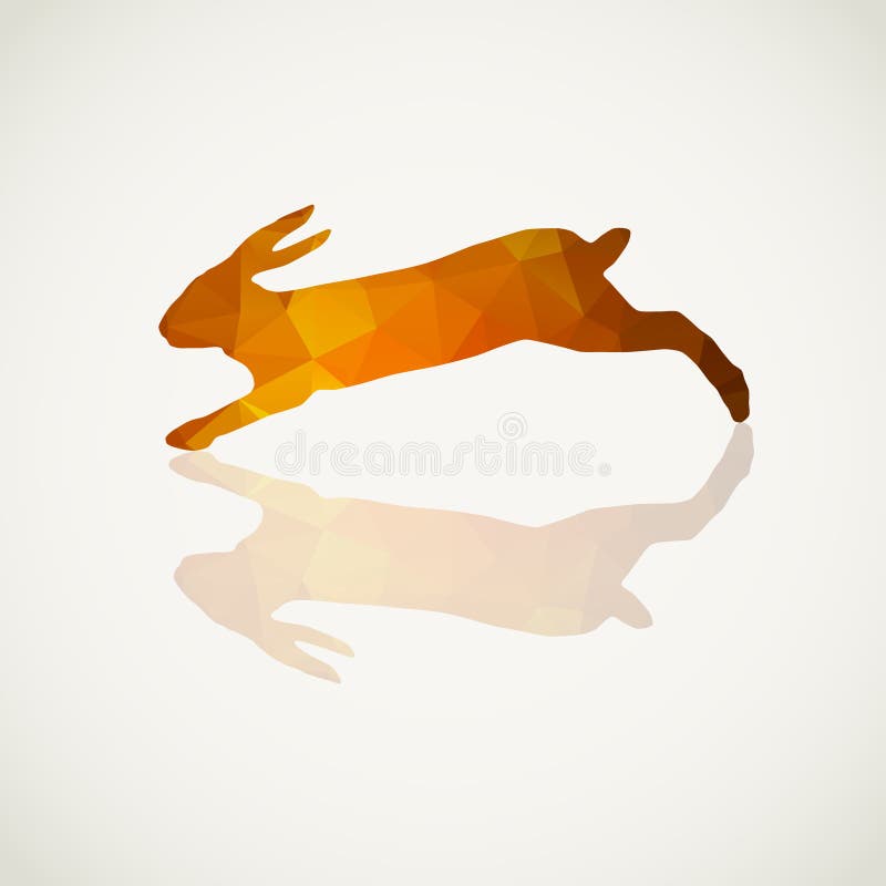 Polygonal Abstract Rabbit Silhouette Stock Illustrations – 135 ...