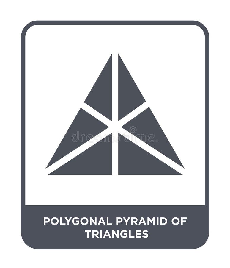 Triple Triangle Icon in Trendy Design Style. Triple Triangle Icon ...