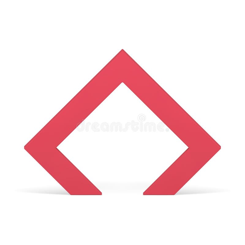 Polygonal Red Arch Triangle Corner Entrance 3d Element for Expo ...