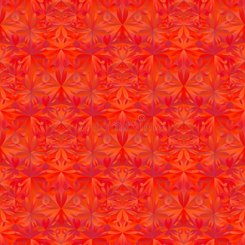 Polygonal Red Seamless Flower Triangle Pattern Background Stock Vector ...