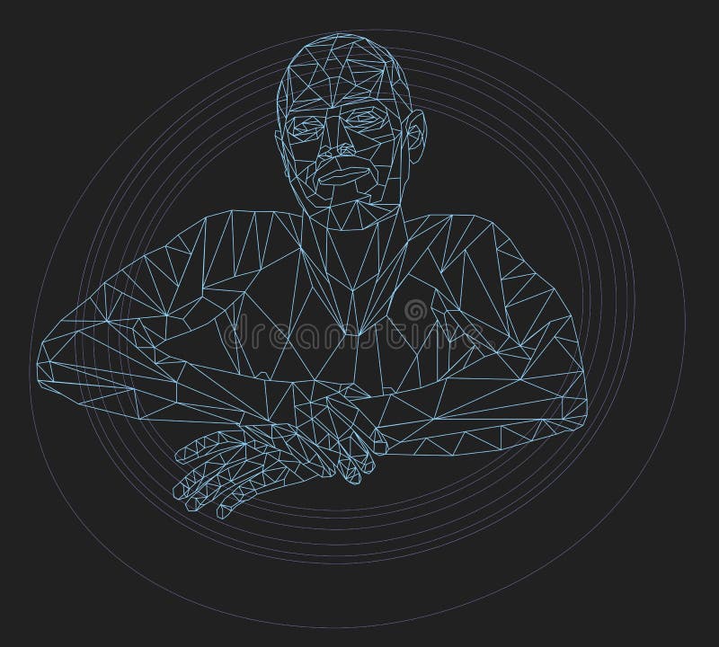 Polygonal Relaxing Man. Geometric Illustration Stock Illustration ...