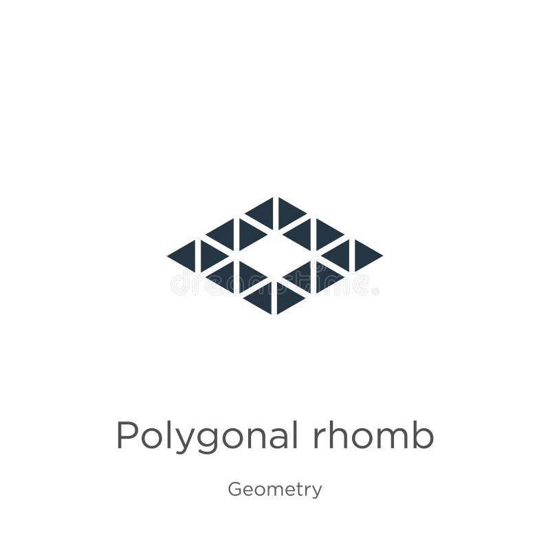 Polygonal Rhomb Icon Vector. Trendy Flat Polygonal Rhomb Icon from ...