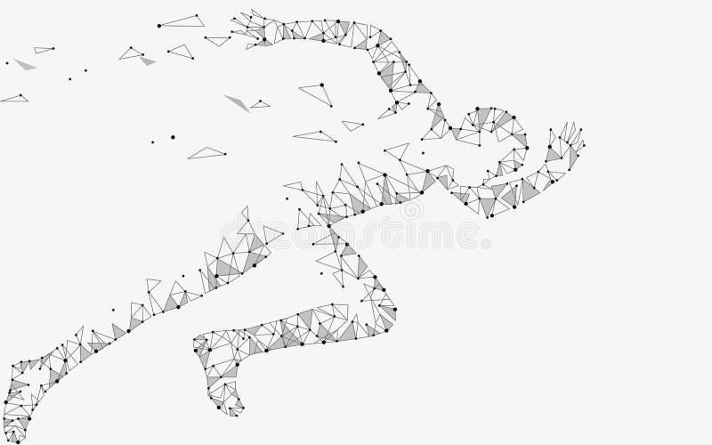 Abstract Vector Runner. Geometric Silhouette Stock Vector ...