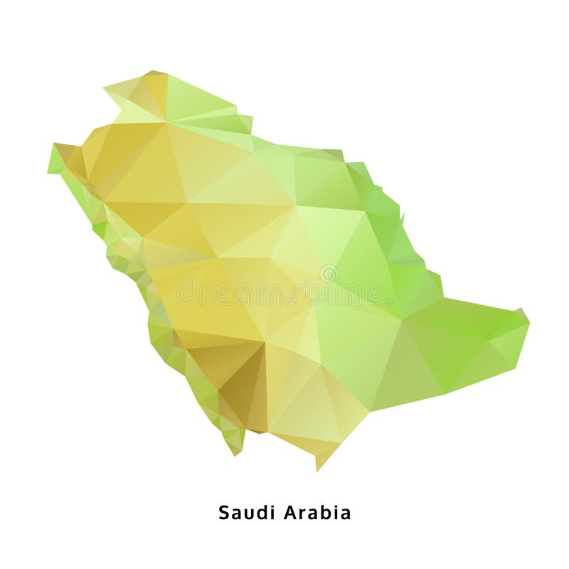 Polygonal Saudi Arabia Map, Polygon Geometric Map, Vector Stock Vector ...