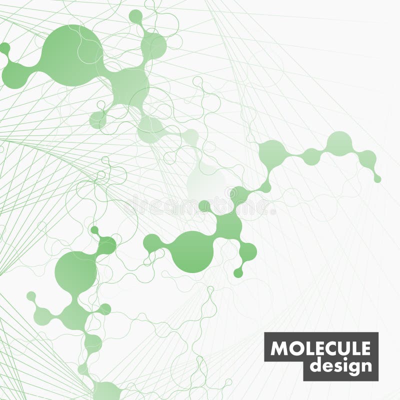 Atoms and Molecular Structure with Blue Connected Spherical Particles ...