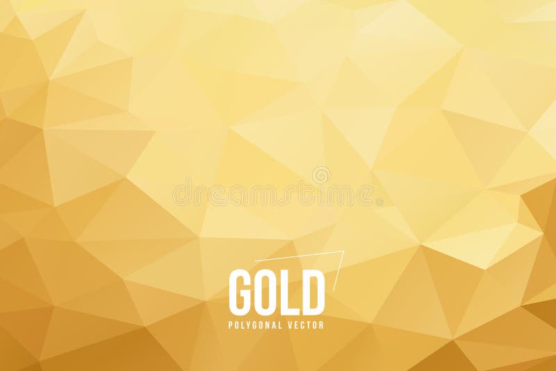 Polygonal Shapes - Gold Background - Illustration. Stock Vector ...