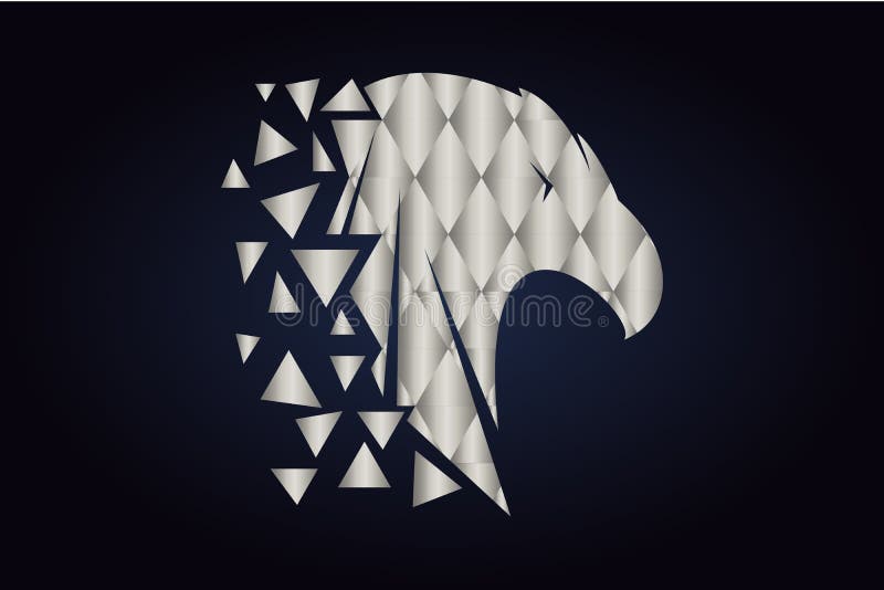 Polygonal Silhouette of a Bird. Silver Triangles Stock Vector ...
