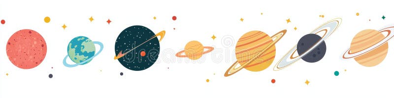 Polygonal Silhouette of Solar System Planets in Triangle Shape. Low ...
