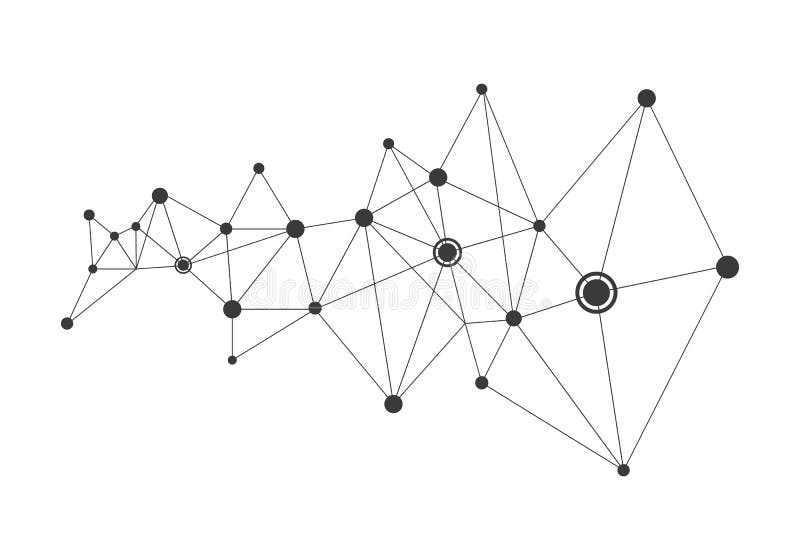 Polygonal with Connecting Dots and Lines Stock Illustration ...