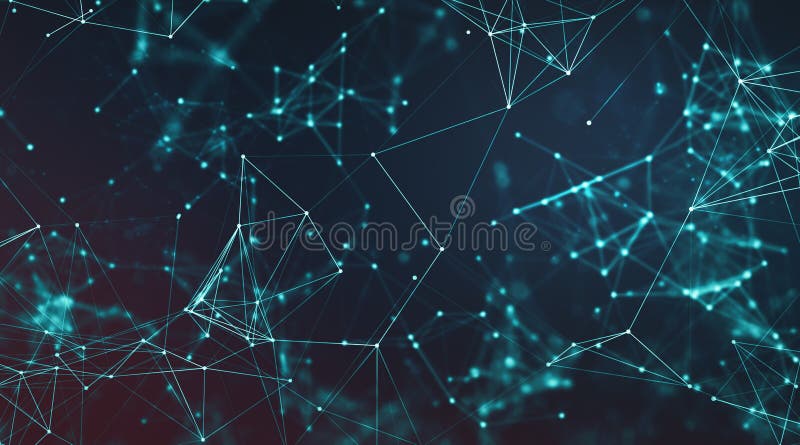 Polygonal Space Low Poly Background with Triangles Stock Illustration ...