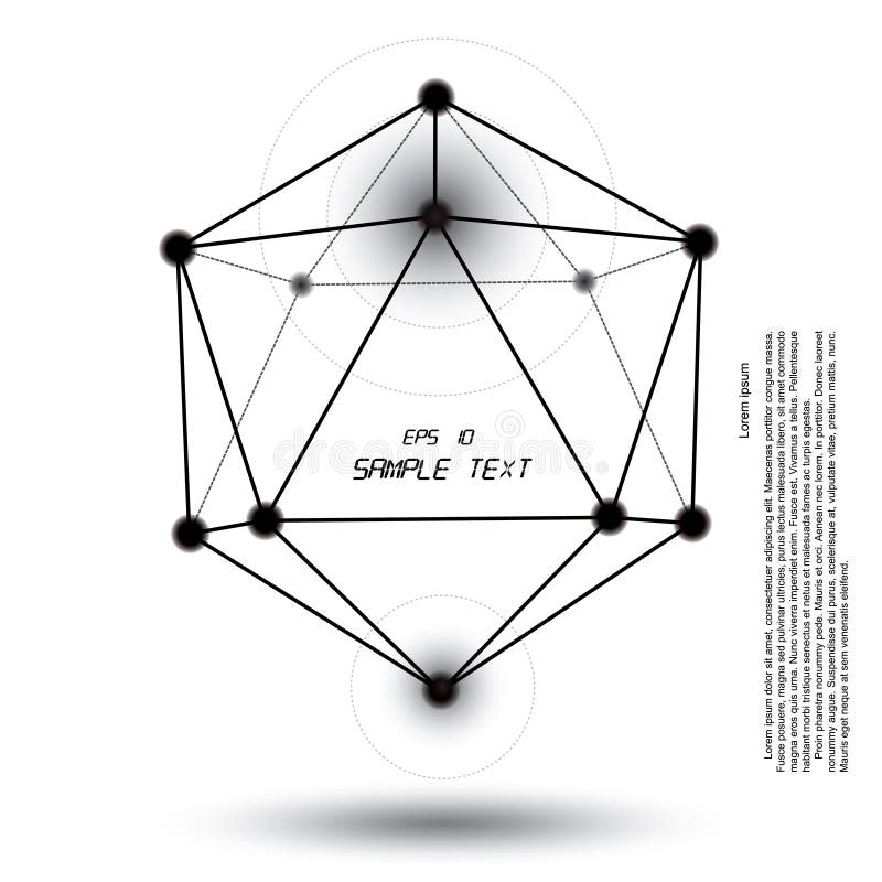 Polygonal sphere stock vector. Illustration of background - 81405257