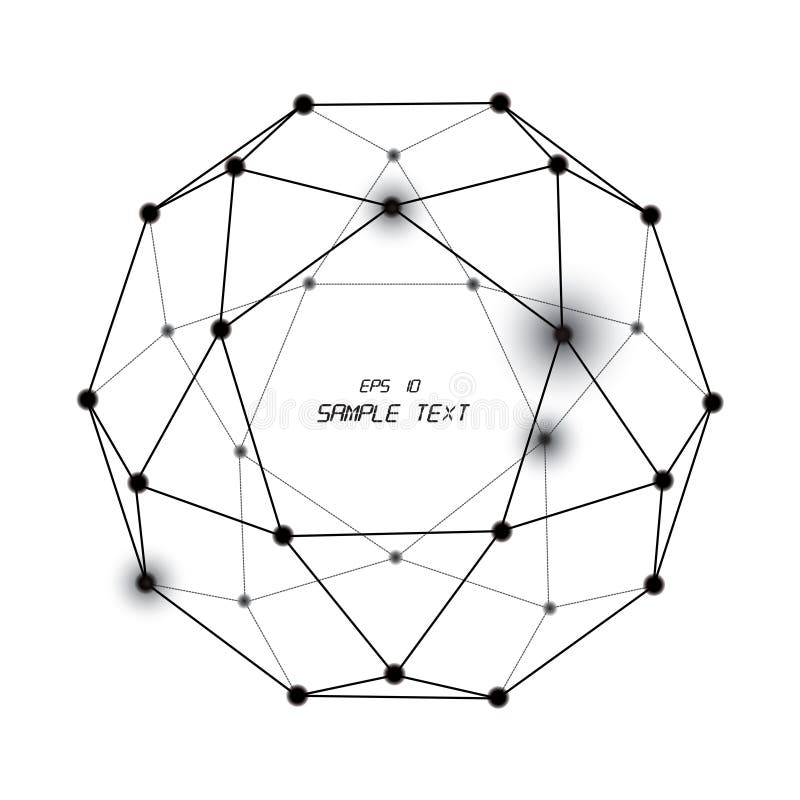 Polygonal sphere stock vector. Illustration of background - 81405257