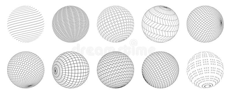 Polygonal Spheres. Abstract 3d Model of Bacterium Cell and Virus, Basic ...