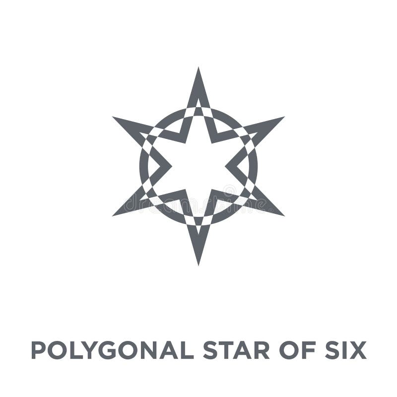 Polygonal Star of Six Points Icon from Geometry Collection. Stock ...