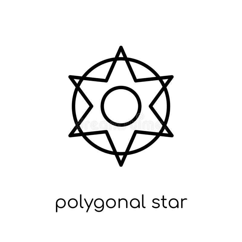 Polygonal Star of Six Points Icon from Geometry Collection. Stock ...