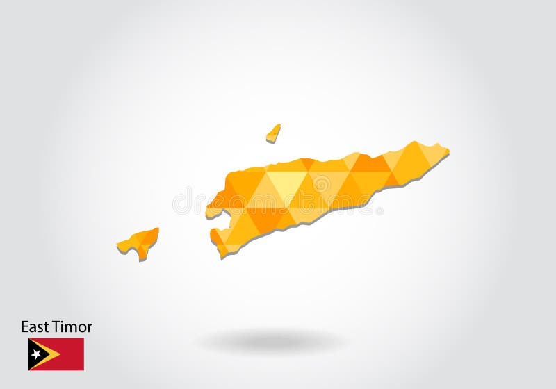 Polygonal Style Map of East Timor. Stock Vector - Illustration of ...