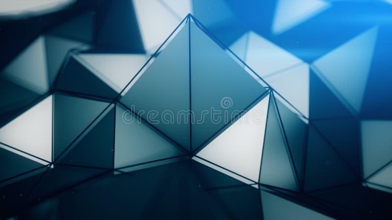 Polygonal Surface Close-up 3D Render Stock Illustration - Illustration ...