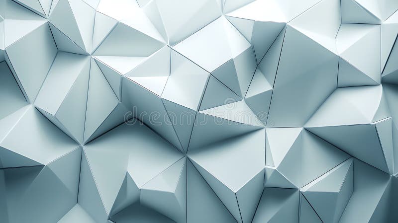 Abstract Polygonal Surface Geometry Design Reflective Triangles in Pale ...
