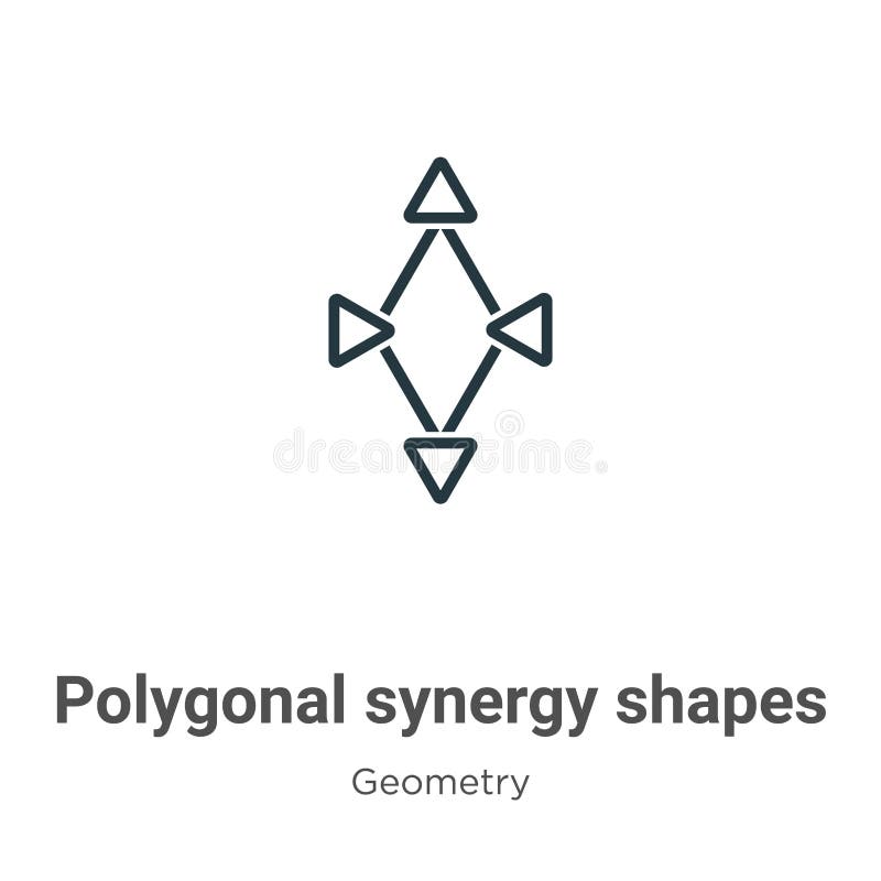 Polygonal Synergy Shapes Outline Vector Icon. Thin Line Black Polygonal ... Polygonal Synergy Shapes Outline Vector Icon. Thin Line Black Polygonal ...