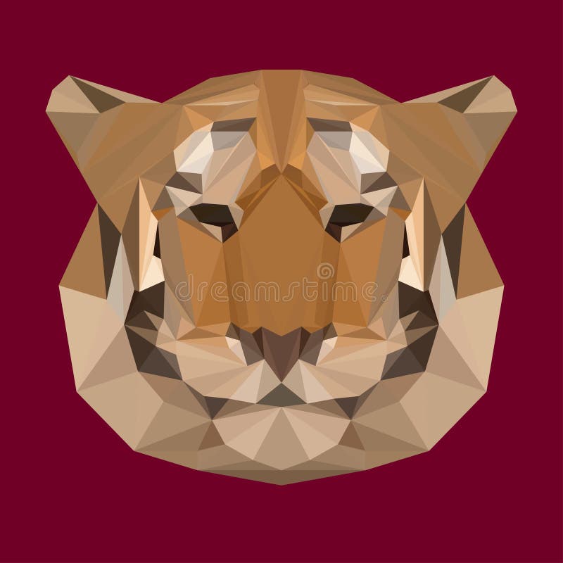 Polygonal tiger background stock vector. Illustration of vector - 46178917