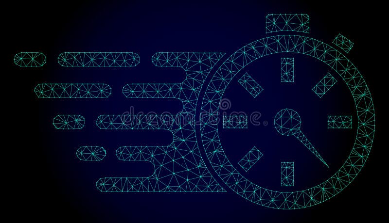 Timer Polygonal Frame Vector Mesh with Fast Motion Effect Stock Vector ...