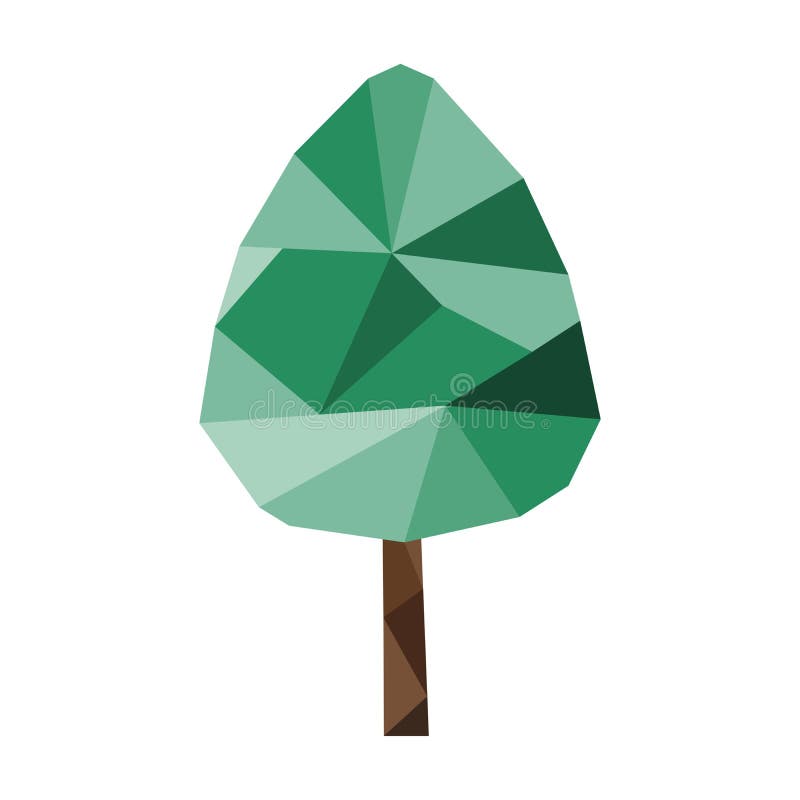 Polygonal Tree - Illustration. Stock Illustration - Illustration of ...
