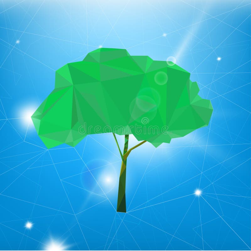 02 Polygonal Tree stock vector. Illustration of crown - 59985030