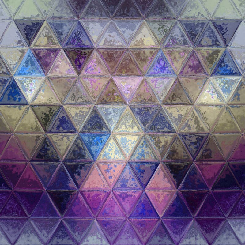 Polygonal Triangle Continuous Pattern in Violet, Pink, Blue, White ...