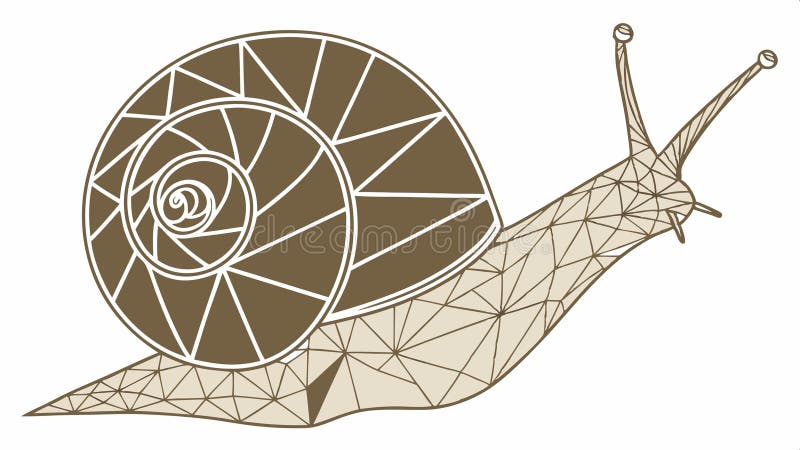 Polygonal Snail Vector, Geometric Animal Illustration Graphic Design ...