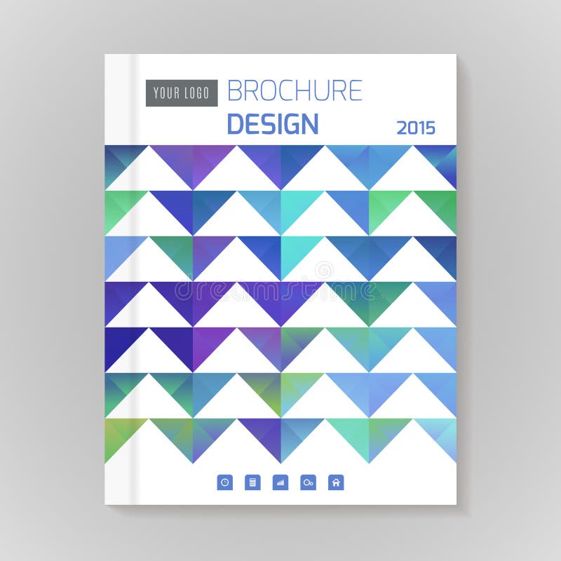 Polygonal Vector Design Template Layout for Brochure Stock Vector ...