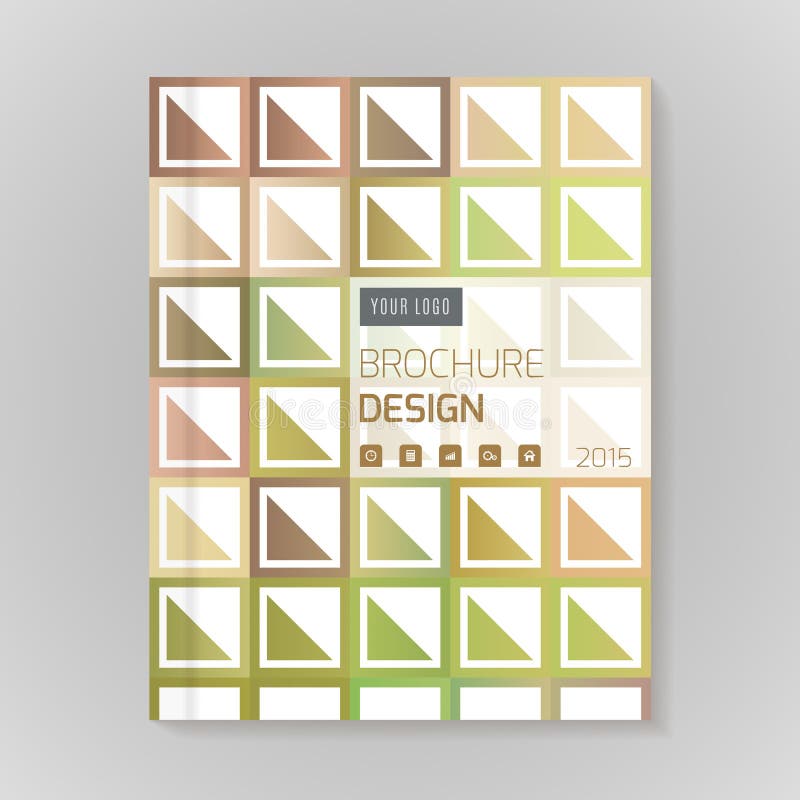 Polygonal Vector Design Template Layout for Brochure Stock Vector ...
