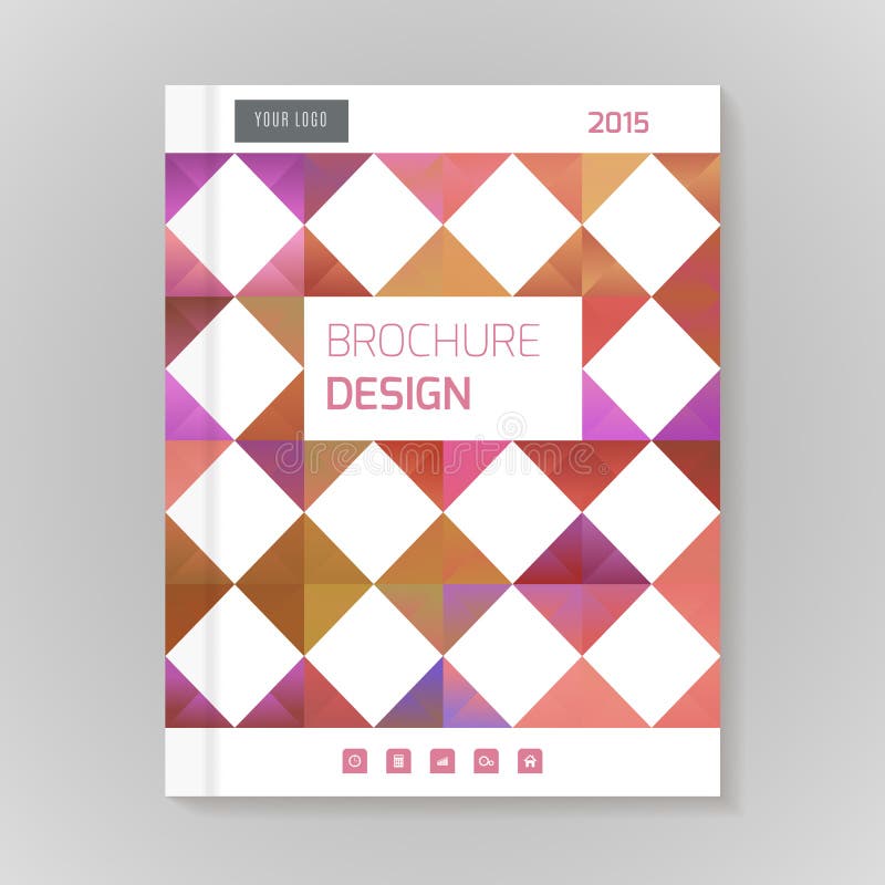 Polygonal Vector Design Template Layout for Brochure Stock Vector ...