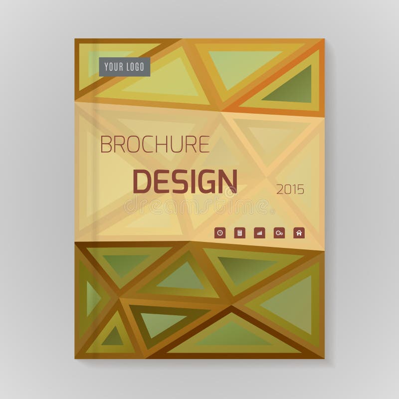Polygonal Vector Design Template Layout for Brochure Stock Vector ...