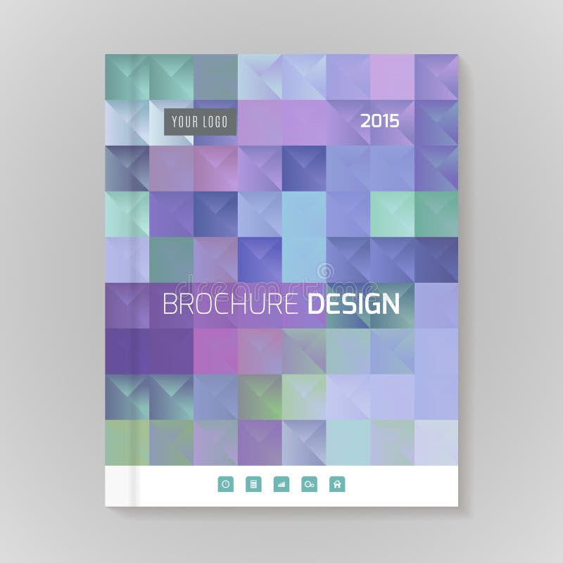 Polygonal Vector Design Template Layout for Brochure Stock Vector ...