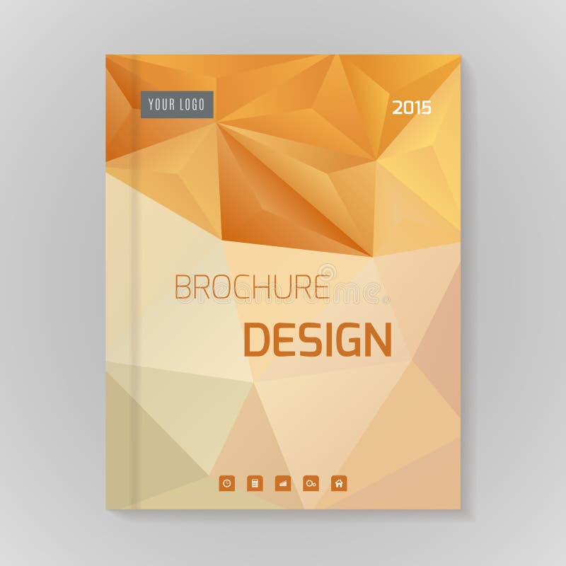 Polygonal Vector Design Template Layout for Brochure Stock Vector ...