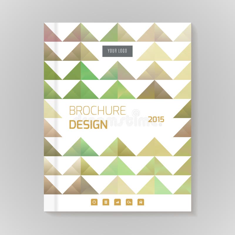 Polygonal Vector Design Template Layout for Brochure Stock Vector ...
